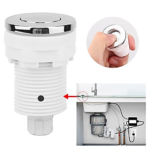 Air Pressure Bath Switch Tub Spa Massage Bath Garbage Waste Disposal Air Switch Push Button Garbage Disposal Sink Top Air Switch(White,Size:28mm)