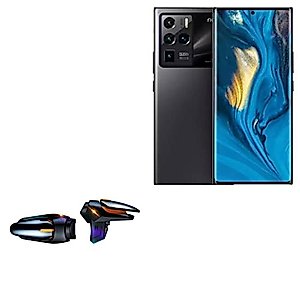 BoxWave Gaming Gear Compatible with ZTE Nubia Z30 Pro (Gaming Gear by BoxWave) - Touchscreen QuickTrigger Auto, Trigger Buttons Autofire Gaming Mobile FPS for ZTE Nubia Z30 Pro - Jet Black