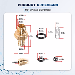 Pressure Washer Chemical Soap Injector Kit Fits for Briggs & Stratton, Homelite, Ryobi & Husky Replaces 190593GS 190635GS & 203640GS (2 Set)
