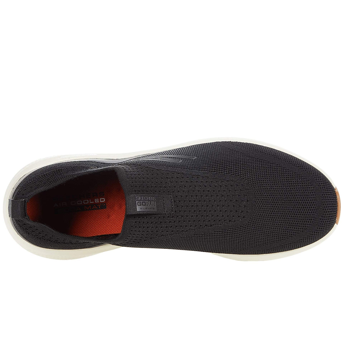 Skechers mens Gorun Elevate - Slip on Performance Athletic & Walking Running Shoe, Black/White, 11.5 US