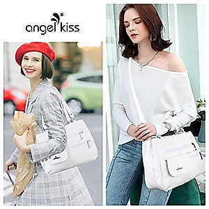 Angel Kiss Purses and Handbag for Women Soft PU Leather Large Hobo Bags for Ladies Top Handle Satchel Shoulder Bag