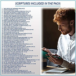 eThought BB-FBV-100 Bible Verse Cards - Pack of 100 Religious Bookmarks - Scripture Memorization Cards, Bible Verse Markers, Encourage and Share The Gospel, Full Color