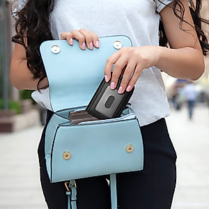 Badiya Genuine Leather Credit Card Holder RFID Blocking Accordion Small Card Case Wallet Zip Coin Purse for Women Men