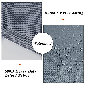 BRIOPAWS Patio Adirondack Chair Cover for Outdoor Furniture,Waterproof Lounge Deep Seat Cover,Heavy Duty Outdoor Chair Covers Patio Furniture Cover(32"Wx 34"Dx 36"H,Grey)