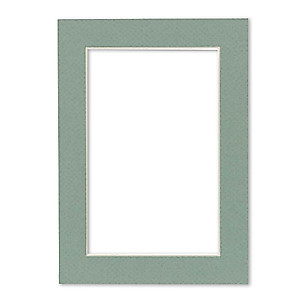 12x18 Mat Bevel Cut for 11x15 Photos - Acid Free Seafoam Green Precut Matboard - For Pictures, Photos, Framing - 4-ply Thickness