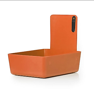 AmeriCan Goods 8/Pk Medium Medical Pro Lab Pan Dental Working Lab Pan Plastic with Stainless Steel Clip (Orange)