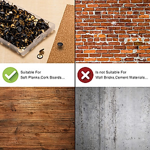 HongyiTime 400 PCS Push Pins,Thumb Tacks, Wall Tacks, Tacks, Push Pin,Thumbtack, Flat Push Pins, Thumbtacks Flat, Push Pins for Cork Board, Push Pins for Wall, Board Pins,Tacks and Push Pins (Black)