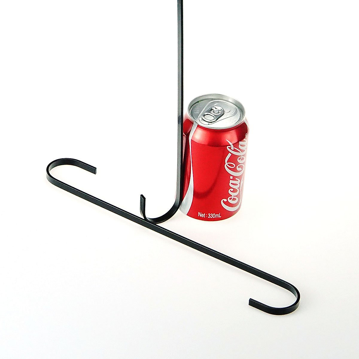 RuiLing 4-Pack 12 Inch Black Chrome Finish Steel Hanging Flat Hooks - S Shaped Hook Heavy-Duty S Hooks, for Kitchenware, Pots, Utensils, Plants, Towels, Gardening Tools, Clothes