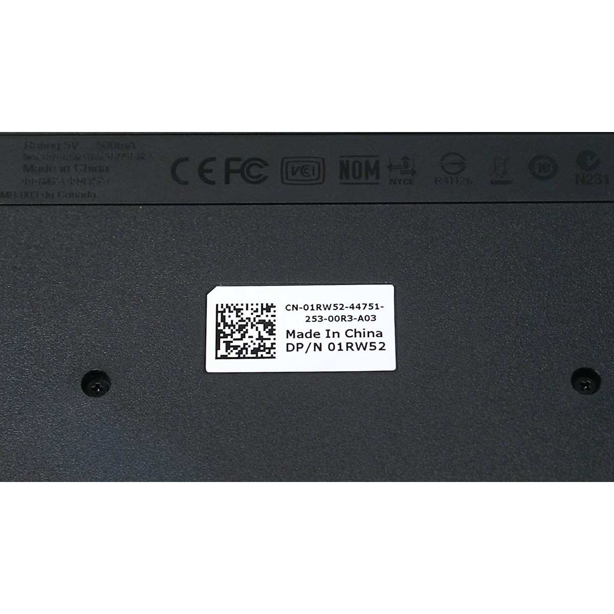 Genuine 1RW52 KB522 X20M8 7VHY1 Dell Business Multimedia USB Wired 104-Key 14-Hot Keys 2 USB Hub Keyboard Compatible Part Numbers: 1RW52, KB522, X20M8, 7VHY1