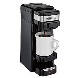 Proctor Silex Single Serve Coffee Maker, Compatible with K-Cup Pods or Grounds, Fits a Travel Mug (49969), 14 ounces