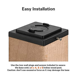 SUNWIND Solar Post Cap Lights Outdoor - 4 Pack LED Fence Lights for 4X4 & 5X5 Wooden Posts Warm White Waterproof for Deck, Patio or Garden Decoration (Black)