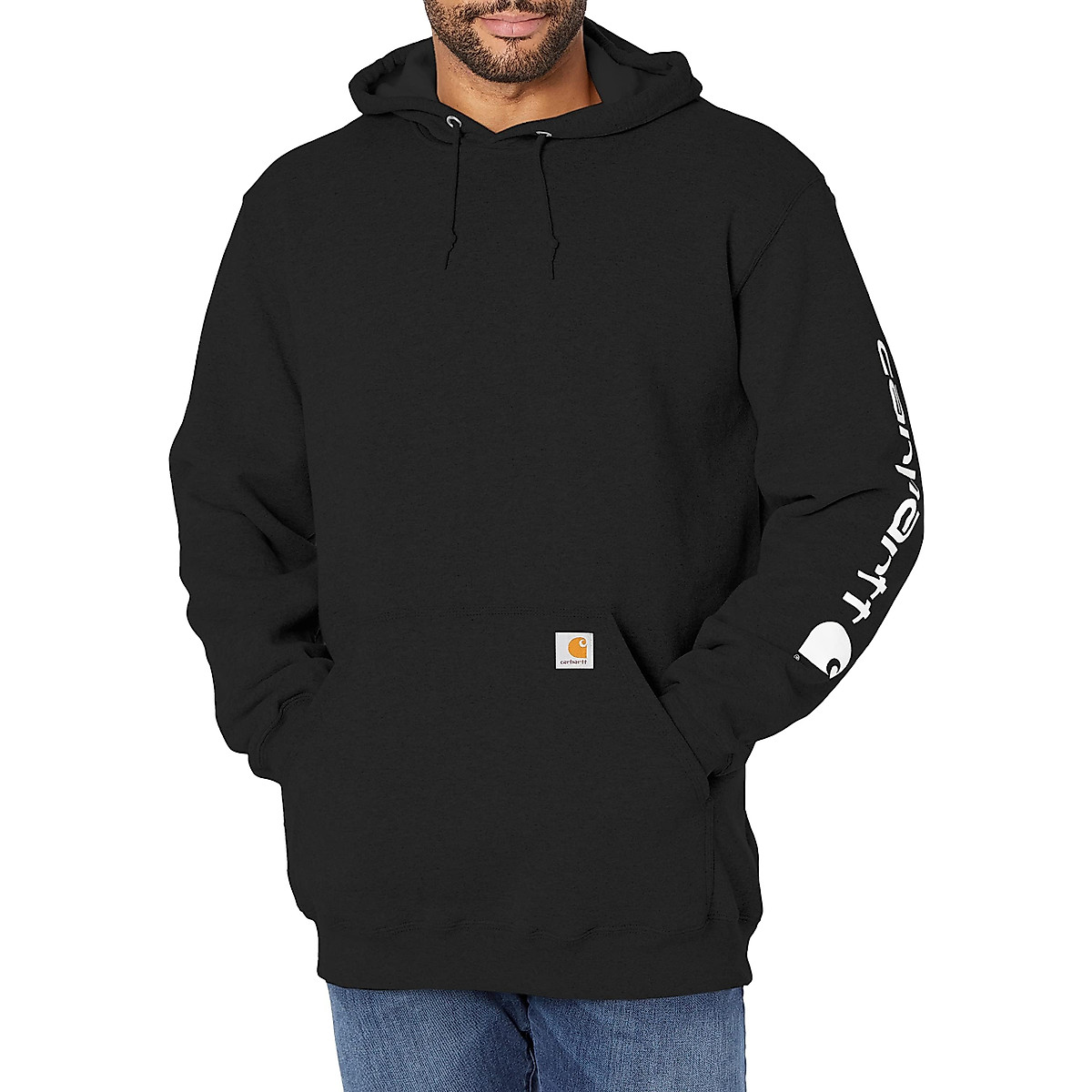 CarharttmensLoose Fit Midweight Logo Sleeve Graphic SweatshirtBlack4X-Large