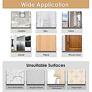 MUSICATE Large Adhesive Hooks, Transparent Self Adhesive Wall Hooks Heavy Duty 22 LB Waterproof Sticky Hooks Reusable Seamless Hooks Utility Hooks for Bathroom Kitchen Ceiling Office 10 Packs