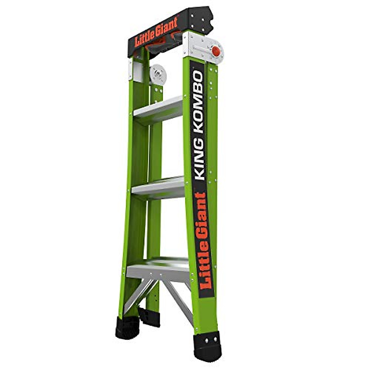 Little Giant Ladders, King Kombo, Professional, 4 ft. A Frame, 7 Ft. Extension, Fiberglass, Type 1AA, 375 lbs weight rating, (13470-001)
