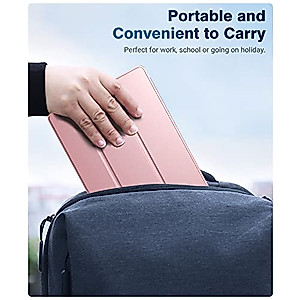 TiMOVO for Galaxy Tab A8 Case 2021/2022 10.5 Inch SM-X200/ SM-X205, Slim Soft TPU Translucent Frosted Back Protective Cover Shell with Auto Wake/Sleep Feature for Samsung A8 Tablet, Pink