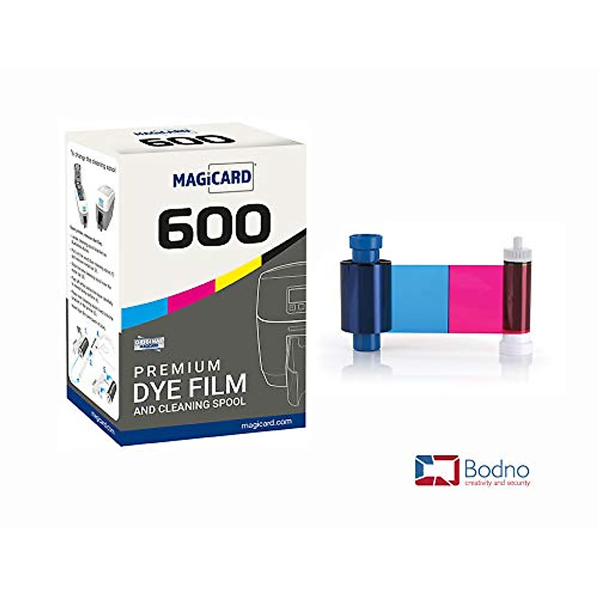 Bodno 2 x Magicard 600 Printer MB300YMCKO Color Ribbon - YMCKO - 300 Prints Software Demo Card