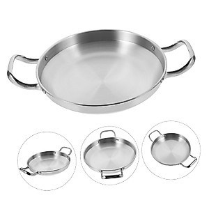 Stainless Steel Hot Pot Pan Korean Seafood Cooking Pan for Home and Restaurant Saute Pan for Kitchen Dry Pot and Griddle Use