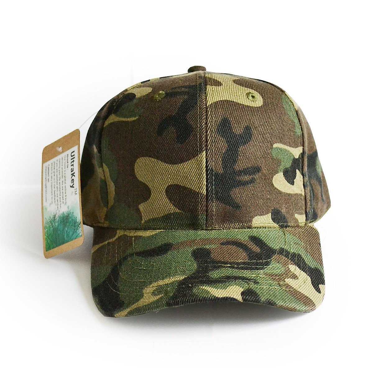 UltraKey Mens Army Military Camo Cap Baseball Casquette Camouflage Hats for Men Hunting (Green)