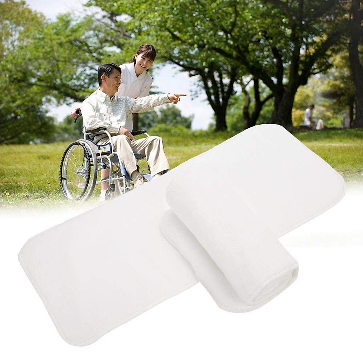 Adult Cloth Diapers, 5 Colors Washable Adult Diaper Adult Pocket Nappy Cover Adjustable Reusable Diaper Cloth for Incontinence Care, Suitable for Elderly Men Women(Nappy Liner)