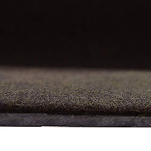 iCustomRug Heavy Duty Interior/Exterior Waterproof Utility Plush Pile Vinyl Back Runner,Mats,Area Rug, Non-Slip,70 Custom Sizes for Doorway,Balcony,Hallway,Commercial,Retail Space 4' X 9' Brown