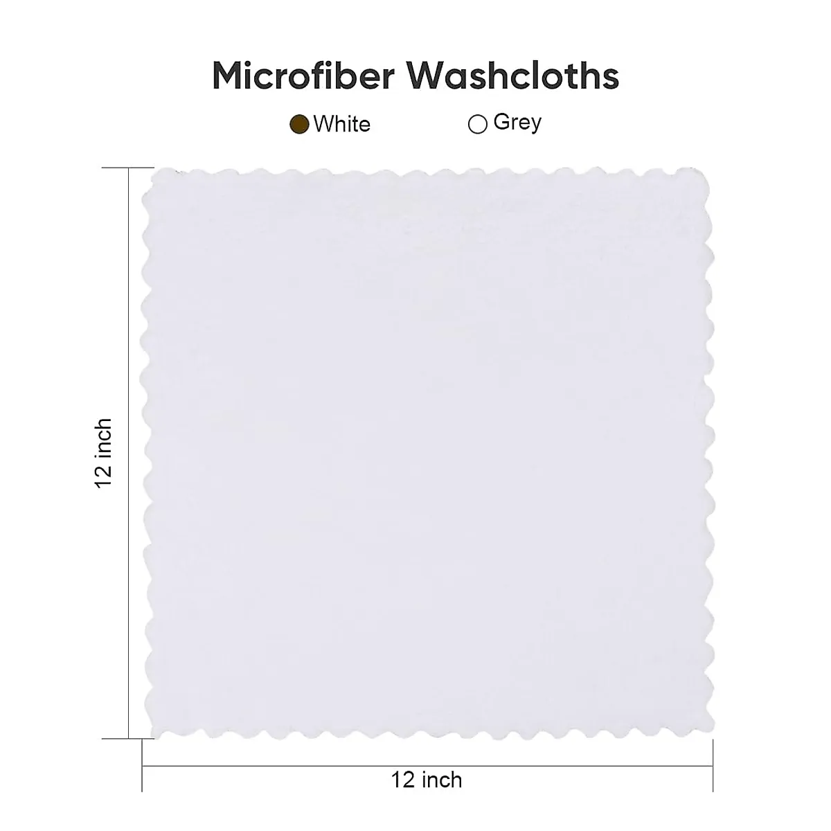 Orighty Washcloths 48 Pack, Ultra Soft Face Cloths 12 x 12 inch, Absorbent & Quick Drying Coral Velvet Washcloth Bulk, Multi-Purpose Face Cloth for Household, Cleansing and Sport (White)