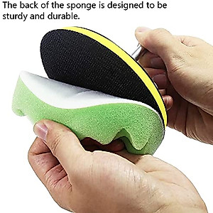 Benavvy 39pcs Drill Polishing Pad Kit, 2 in 1 Car Foam Drill, 7pcs 5" & 31pcs 3" Buffing Pads Compound Automotive Polisher for Drill