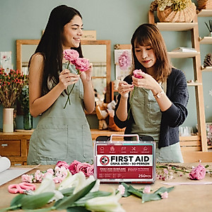 Be Smart Get Prepared OSHA/ANSI First Aid Kit - 50 Person, 250 Pieces - Designed for Home, Business, School, Industrial, and Restaurants - Compact & Portable