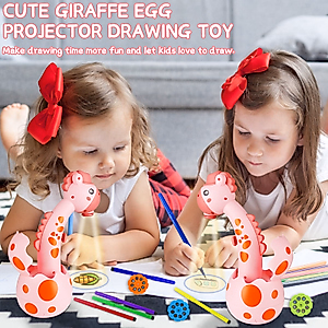 RNGODO Drawing Projector for Kids, Trace and Draw Projector Toy for Toddler Girls & Boys, Learning Art Children Drawing Projection with 72 Stencils and 12 Markers and 1 Art Book