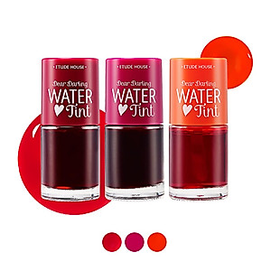 ETUDE Dear Darling Water Tint 3 Color SET 9.5g x 3color | Bright Vivid Color Lip Tint with Moisturizing Pomegranate & Grapefruit Extract to Hydrate your Lips