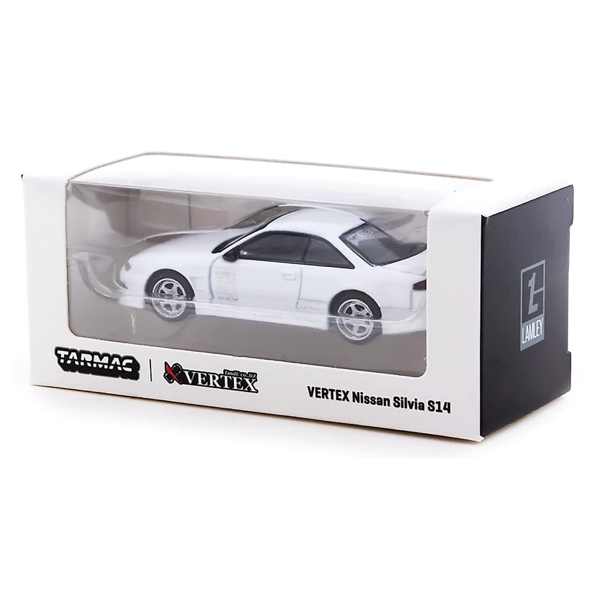 Vertex Silvia S14 RHD (Right Hand Drive) White Lamley Group Special Edition Global64 Series 1/64 Diecast Model Car by Tarmac Works T64G-018-WH