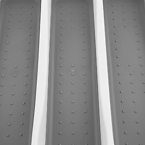 Home Basics Large 6 Compartment BPA-Free Cutlery Tray with Rubber Lined Compartments