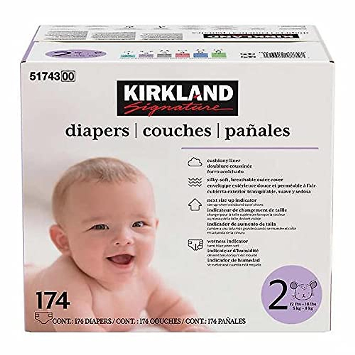 Kirkland Signature Diapers, Size 2 (174-Count)