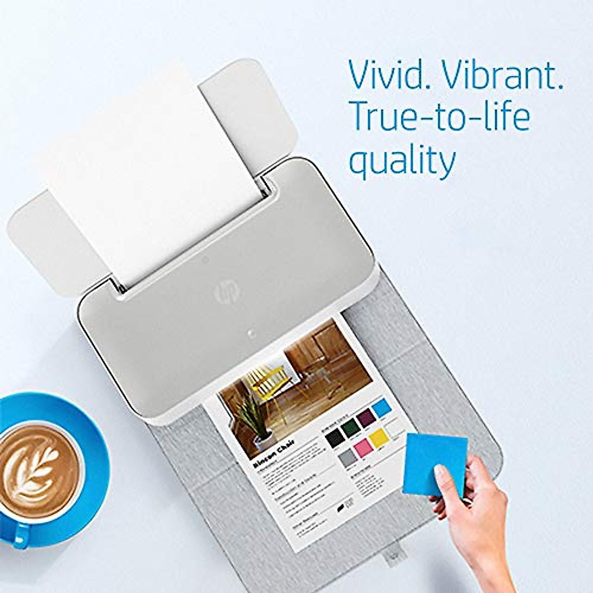 HP Tango X Smart Wireless Printer with Indigo Linen -cover – Mobile Remote Print, Scan, Copy, HP Instant Ink (3DP64A)