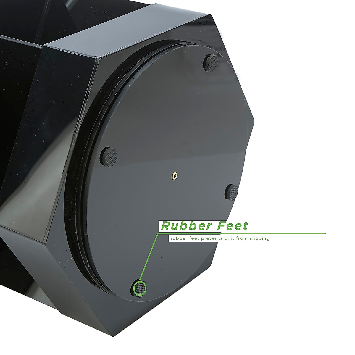 Mind Reader SETT-BLK 18 Compartment 3-Tier Large Breakroom, Lazy Susan Coffee Condiment Organizer, Black, One Size