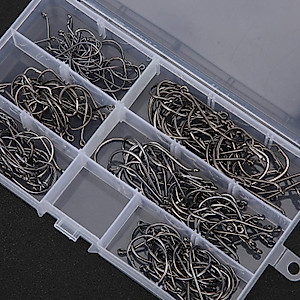 OKJHFD Fishing Hook Set Offset Easy Catch Carbon Steel Fishing Tackles for Saltwater Freshwater