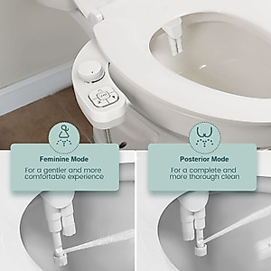 ifgswopq Non-Electric Bidet - Self Cleaning Nozzle (Frontal and Rear Wash) Bidet Toilet Seat Attachment, 1 (D 1)