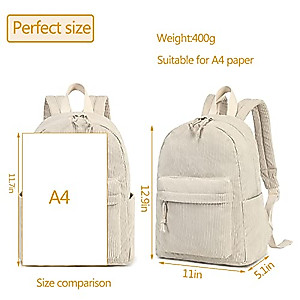 BTOOP Mini Backpack Womens Girls Corduroy Small Backpacks Purse Little Bookbag for Teens Adult Casual School Travel Daypack