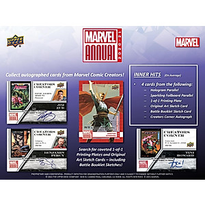 Marvel Annual Hobby Box (Upper Deck 2020/21) 16 Packs Per Box, 5 Cards Per Pack
