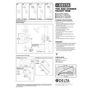 Delta Faucet Lahara 17 Series Dual-Function Shower Handle Valve Trim Kit, Venetian Bronze T17038-RB (Valve Not Included)