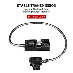ZITAY D-tap 1x4 Power Splitter Hub with Reverse Insertion Prevention Adapter for VMount Battery