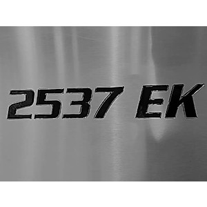 Boat & PWC Registration Number Set (16pcs) Black Center/Chrome Outline Domed (Sport Series)