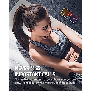 AIHOOR Wireless Earbuds with Earhooks for Sport, iOS & Android Phone, IPX5 Waterproof Bluetooth 5.0 Headphones with Extra Bass, 36hr Playtime Earphone with Charging Case for Running Gym Yoga Workout