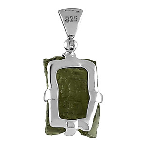Starborn Sterling Silver Natural 20-30 carat Moldavite Pendant
