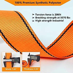 GLOROUSCHU Full Body Safety Harness Tool Fall Protection，OSHA/ANSI Compliant,ASTM F1774certified | INTERNAL Shock Absorbing Lanyard（Orange）