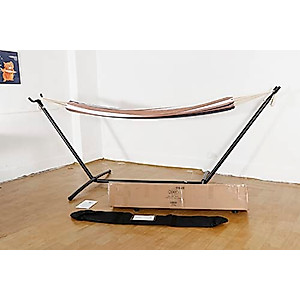 ZENY Double Hammock and Stand for 2 Person Heavy Duty Hammock Stand Brazilian-Style Cotton Hammock, 440LB Capacity