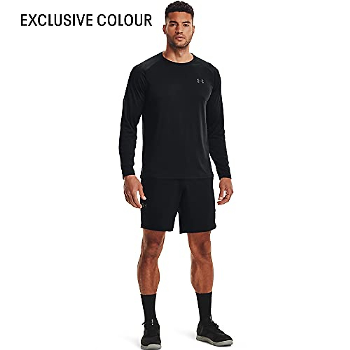 Under Armour Men's Tech 2.0 Long Sleeve T-Shirt , Black (001)/Graphite , Large