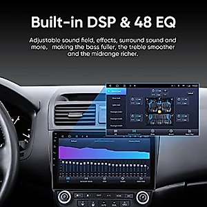 10.1 Inch 5G WiFi 8 Core Car Stereo Radio for Honda Accord 7th (2G Ram+32G ROM) 2003-2007 with Carplay Android Auto,Android 10.0 GPS Navigation Support 48EQ Mirroring Airplay Backup 1080P SWC