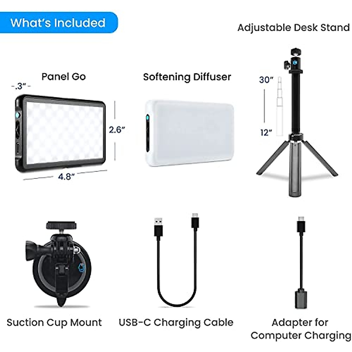 Lume Cube Broadcast Lighting Kit (Pack of 2) | Zoom Lighting, Webcam Light for Computer | Video Conference Lighting Kit for Laptop with Adjustable Brightness & Color Temp, Tripod & Mount Included