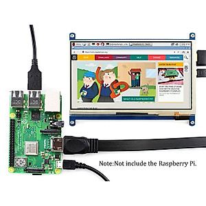 Waveshare 7 inch Capacitive Touch Screen IPS Display HDMI LCD Module 1024x600 Touchscreen for Raspberry Pi 4/3/2/1 Model B/B+/A+/BeagleBone Black/Banana Pi, Windows 10/8.1/8/7