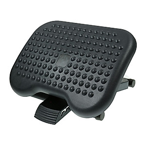 SELF-MATE Ergonomic Foot Rest Under Desk with Tilt Angle and Height Position, Computer Foot Rest Under Desk with Non-Slip Surface, Office Desk Foot Rest - Improves Posture and Blood Circulation